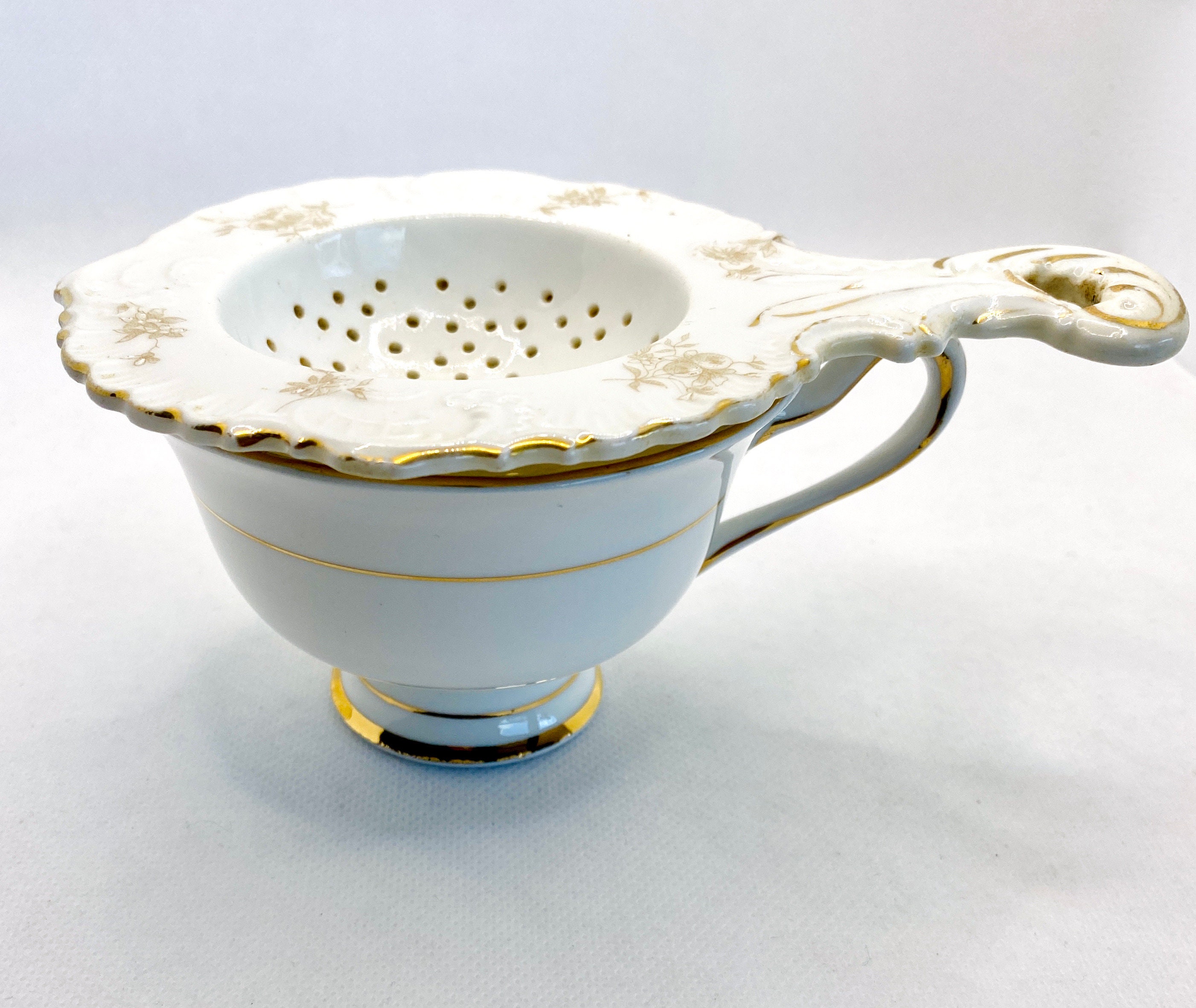 1930s vintage Austrian China porcelain gold floral scalloped edge ...
