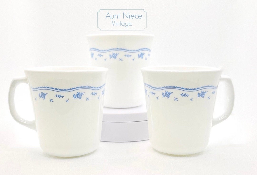 Vintage Single and Sets of Coffee Mugs Corning MORNING BLUE Pattern ...