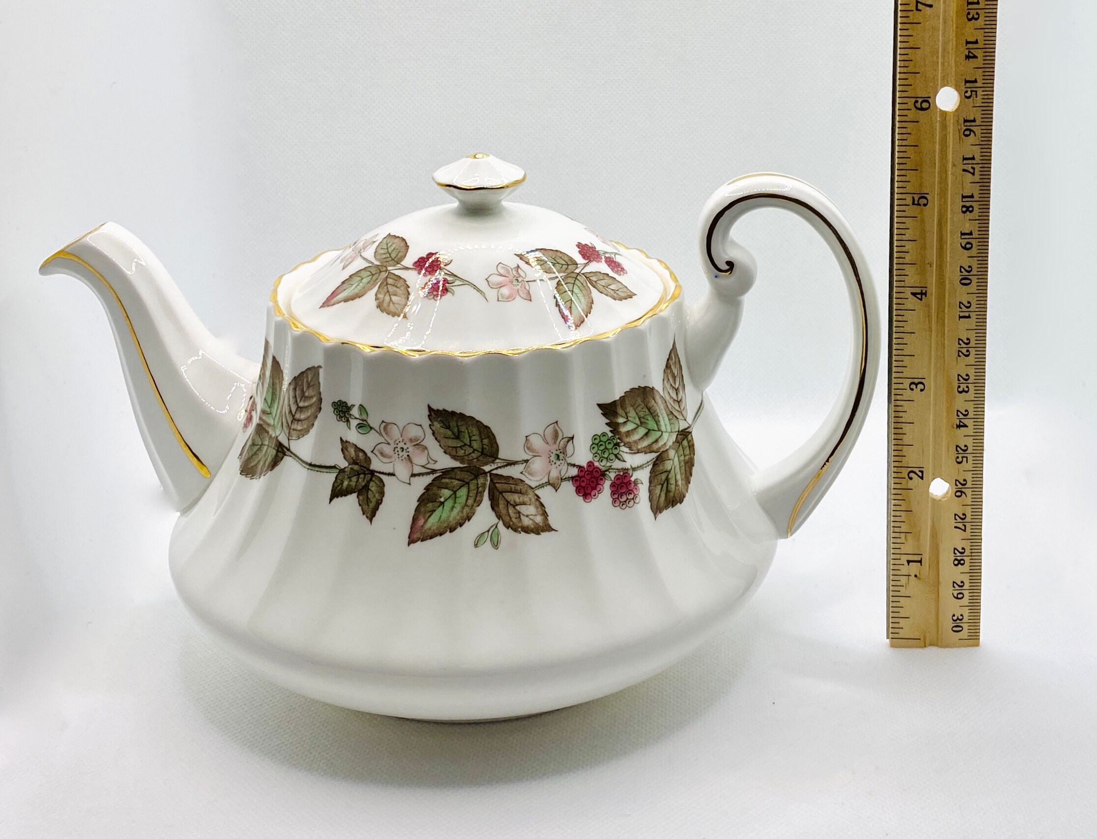 Vintage Paragon Teapot Green Briar pattern or fun cocktail pitcher c.1960s