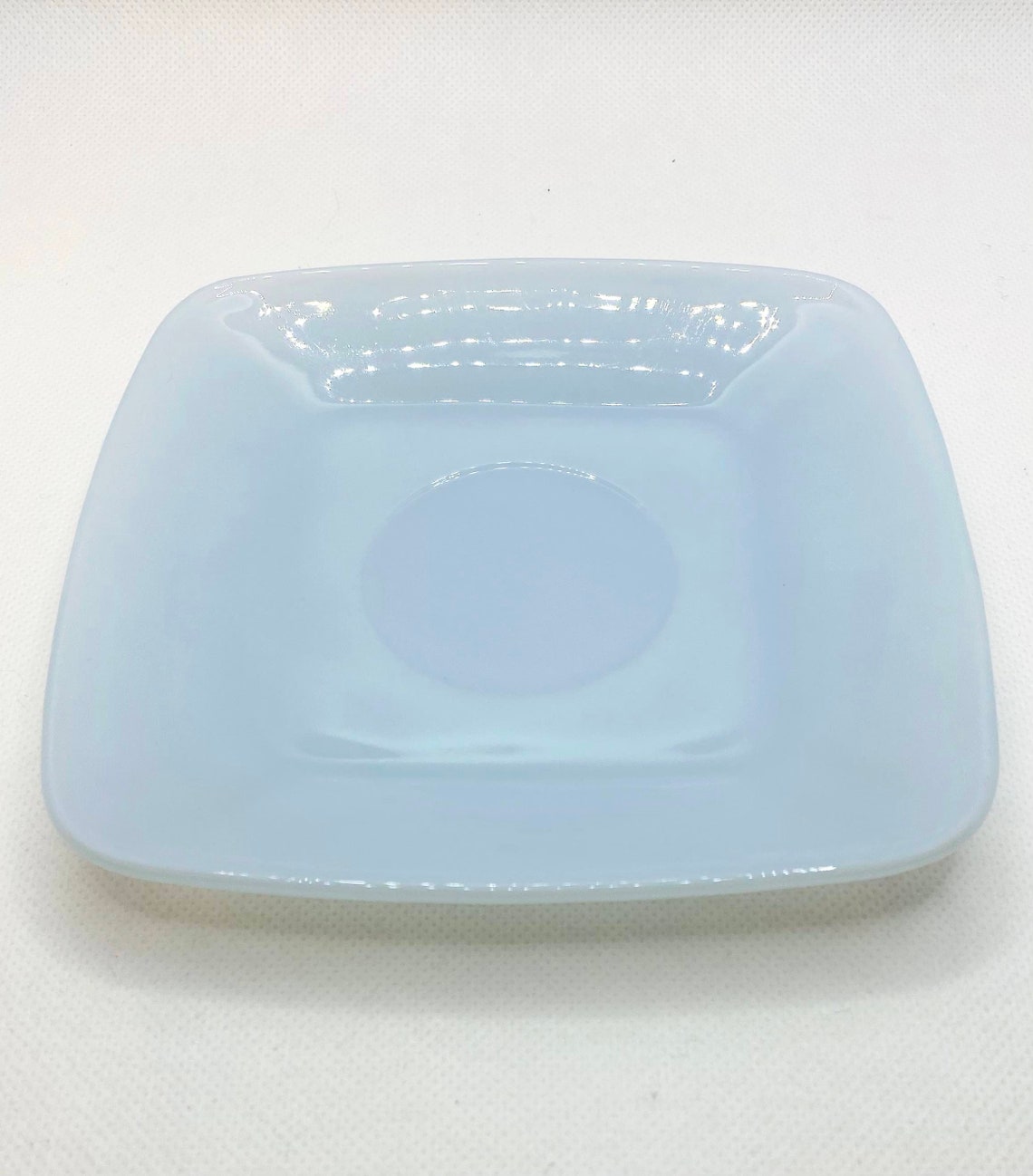 Sets of 2 Fire King Blue Azurite Saucers Charm Square Anchor Hocking - Etsy