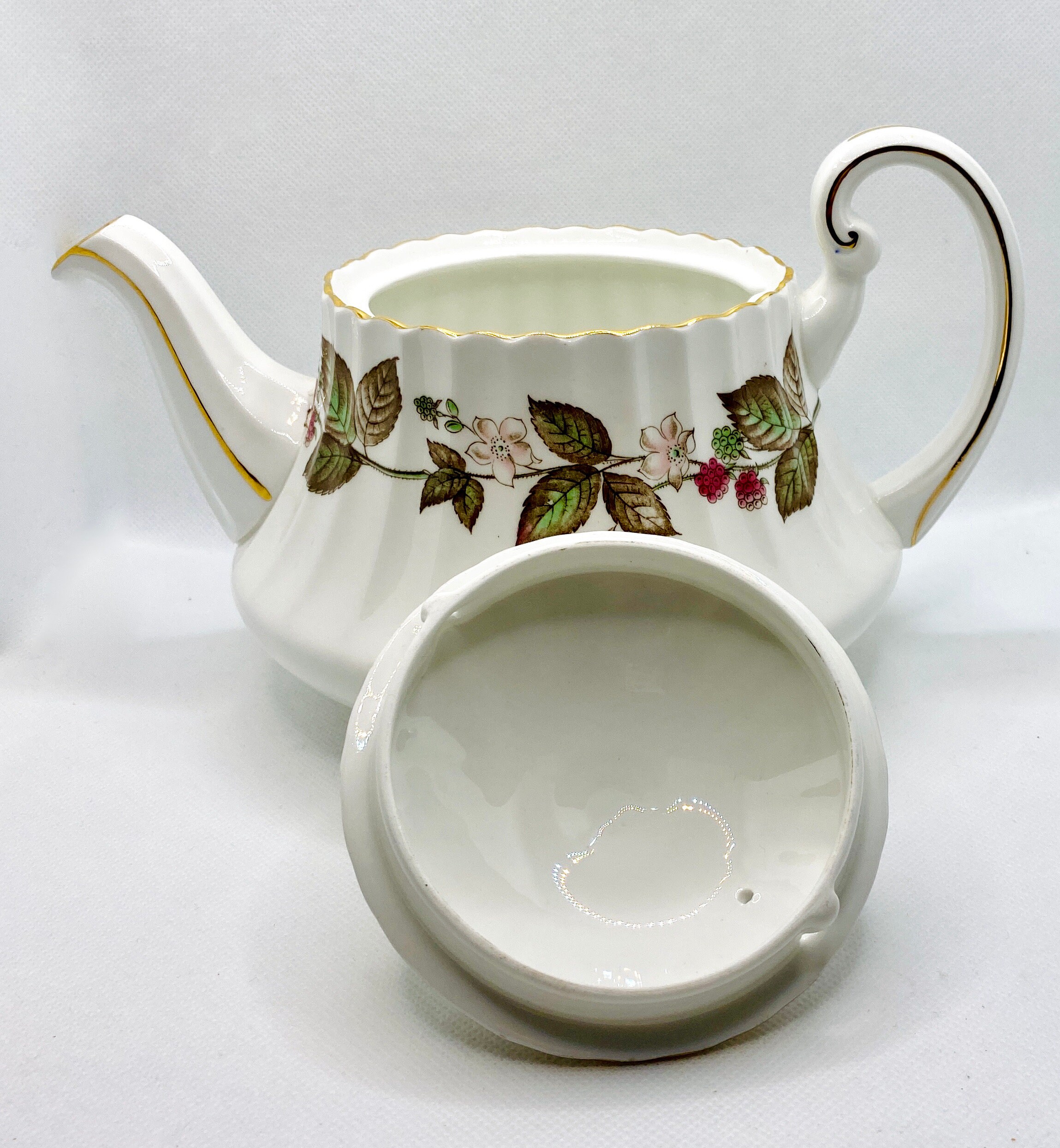 Vintage Paragon Teapot Green Briar pattern or fun cocktail pitcher c.1960s