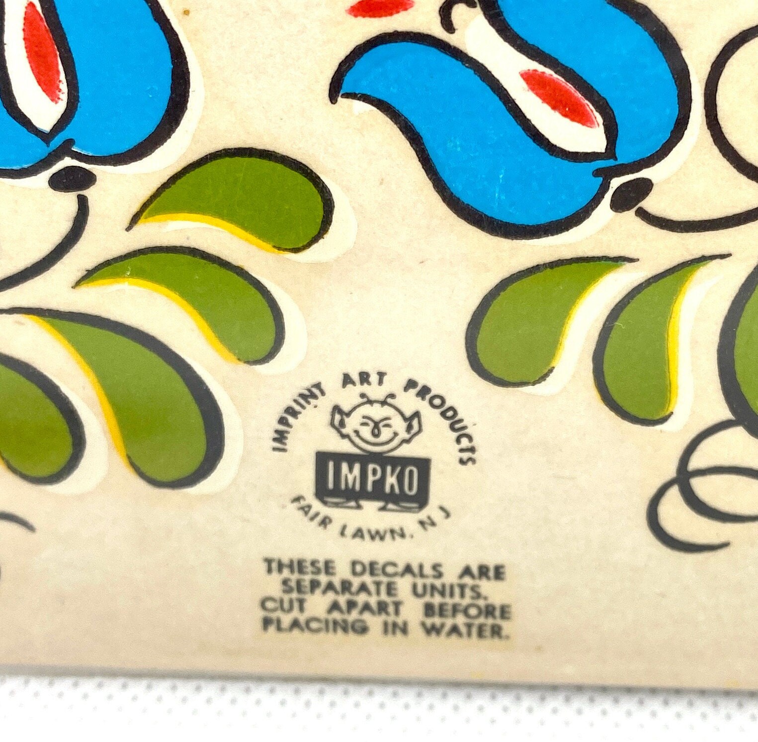 Vintage Impko Amish Butterprint Decals New in Package Pyrex Amish ...