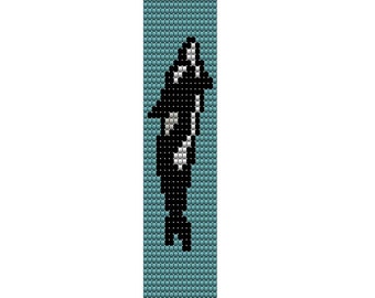 Orca Loom Bead Pattern, Ocean Bracelet, Bookmark, Seed Beading Pattern ...