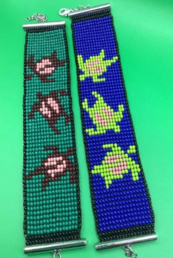 Turtle Bead Pattern Hawaiian Style Loom Pattern PDF - Etsy
