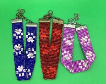 Paw Set Loom Bead Patterns for Bracelets Set of 3 Pattern - Etsy