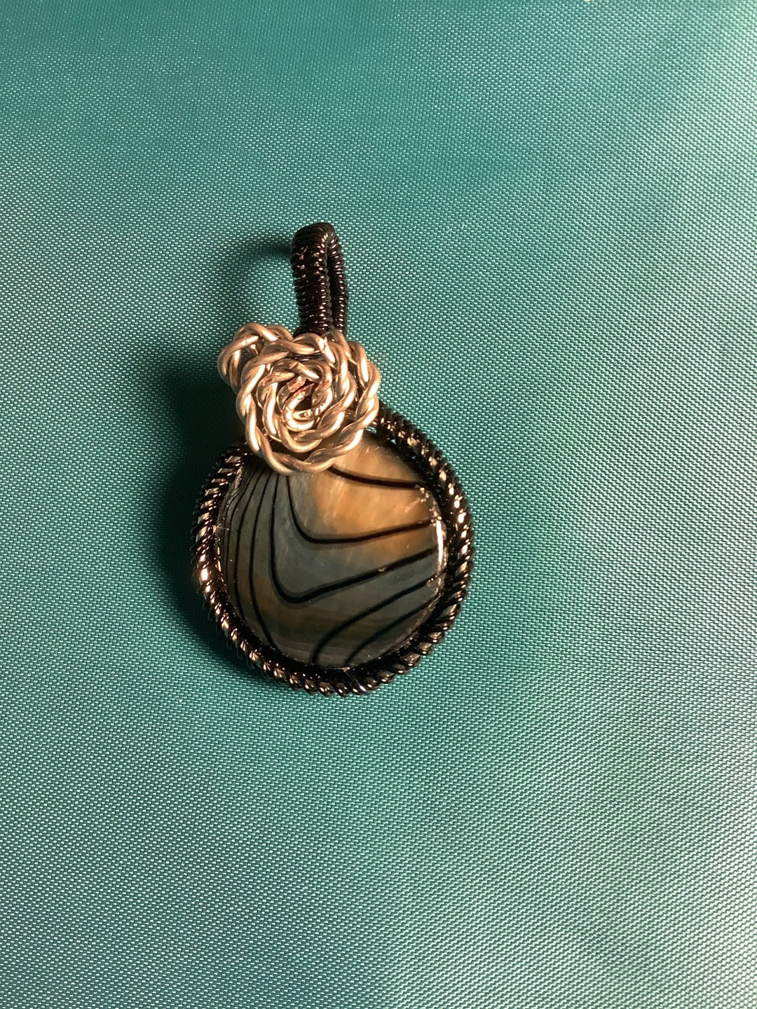 Wire Wrapped Shell Pendant - Etsy