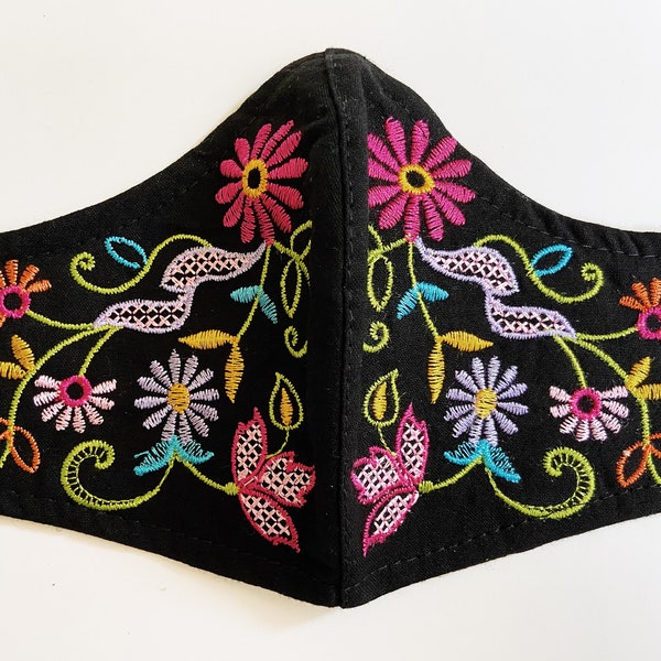 Embroidery Face Mask - Etsy