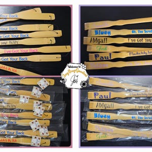 Bamboo Back Scratcher, Custom Name, Personalized Quote, Long Handle ...