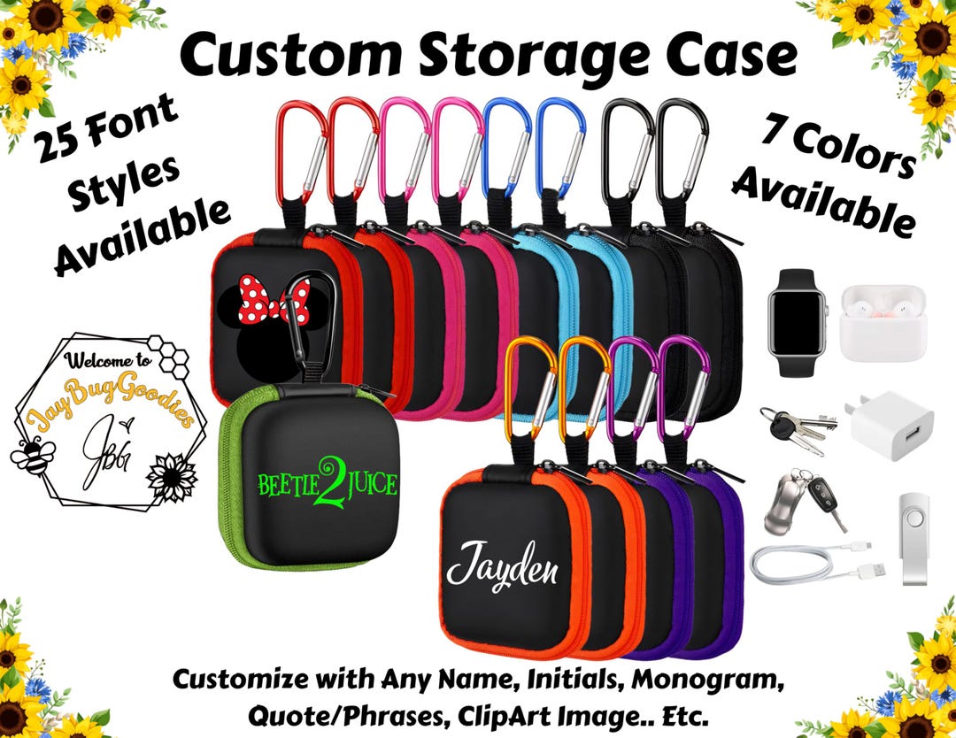 Storage Case, for Head Phones, Charger, Face Mask, Pacifier Clip Holder ...