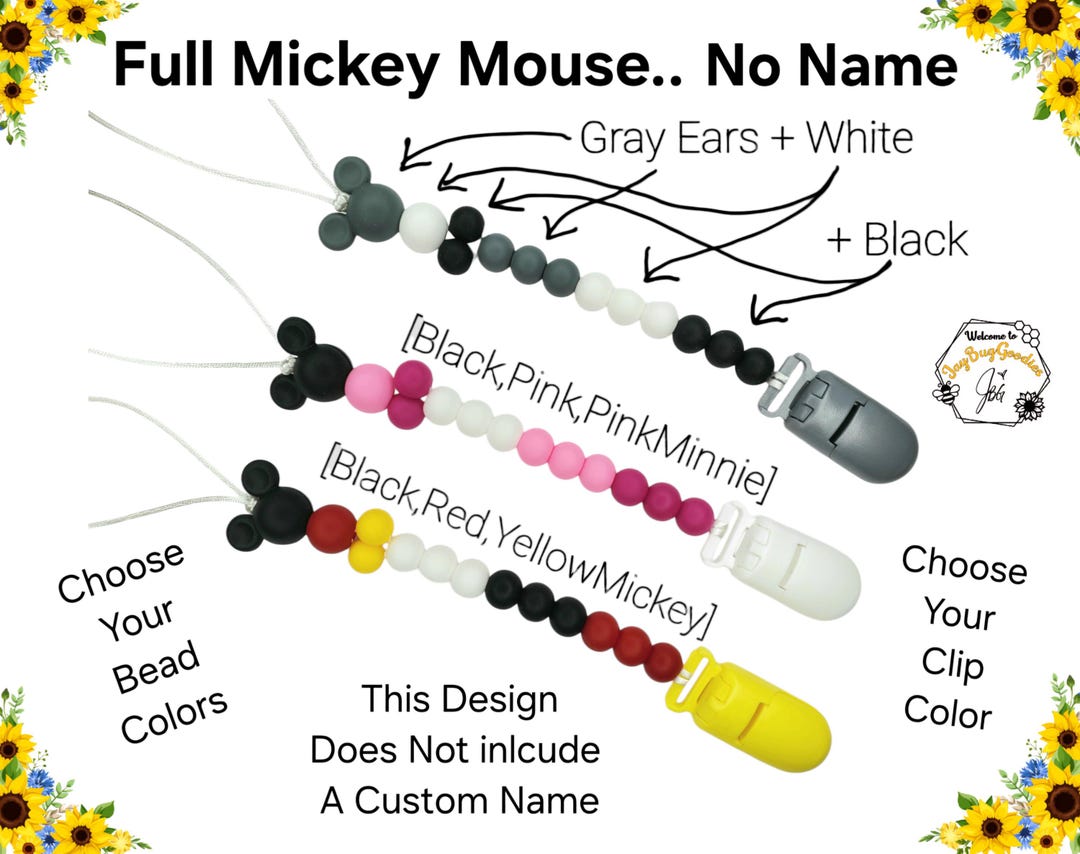Full Mickey Body (no Letters, No Name Included) 9mm, 12mm, 23mm ...