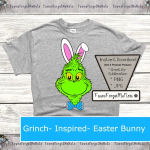 Grinch Inspired Easter Bunny Digital Download JPG, PNG - Etsy