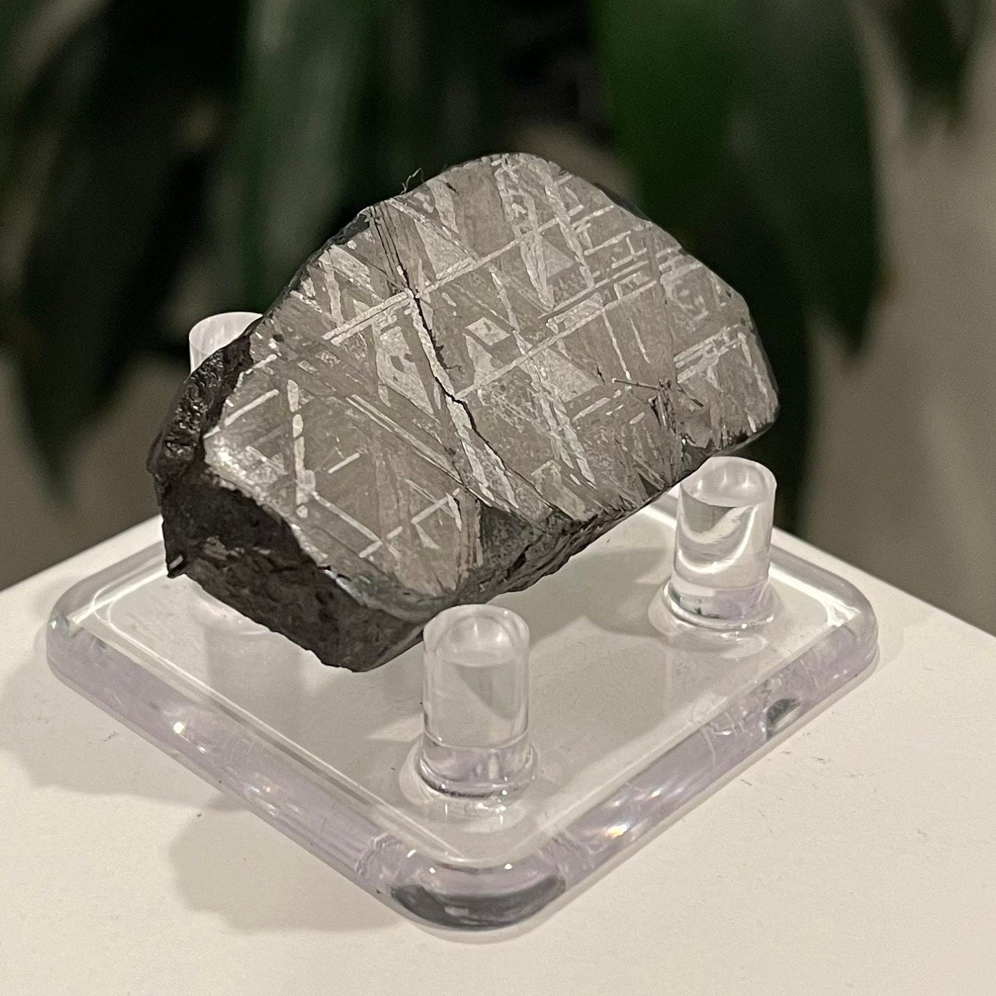 Muonionalusta Meteorite Etched Slab, Sweden, 82 G, Iron Nickel ...