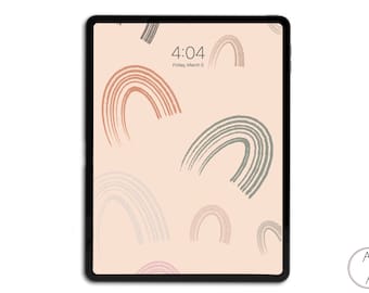 Boho Aesthetic iPad Wallpaper Neutral, Neutral Minimalistic iPad ...