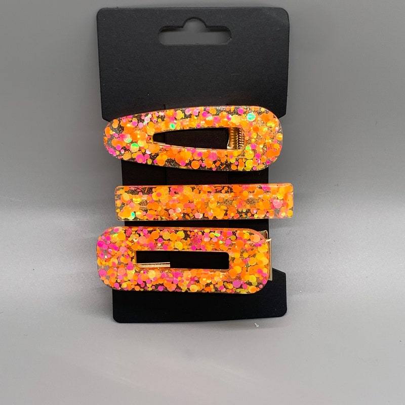 Orange Hair Clips - Etsy