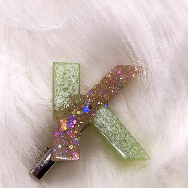 Initial Hair Clips - Etsy