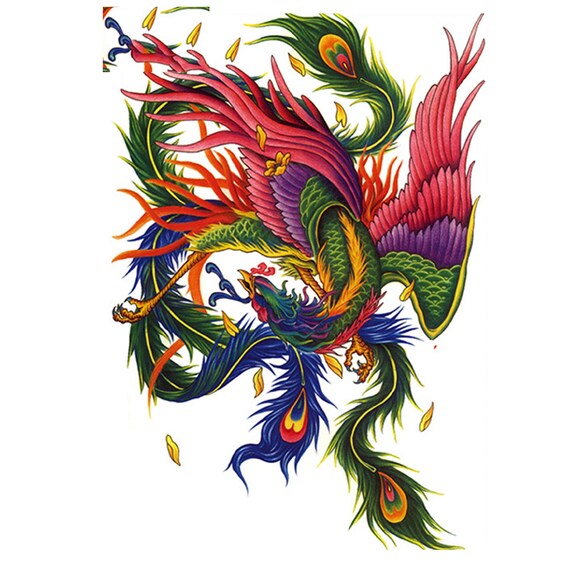 Japanese Phoenix And Dragon Tattoo