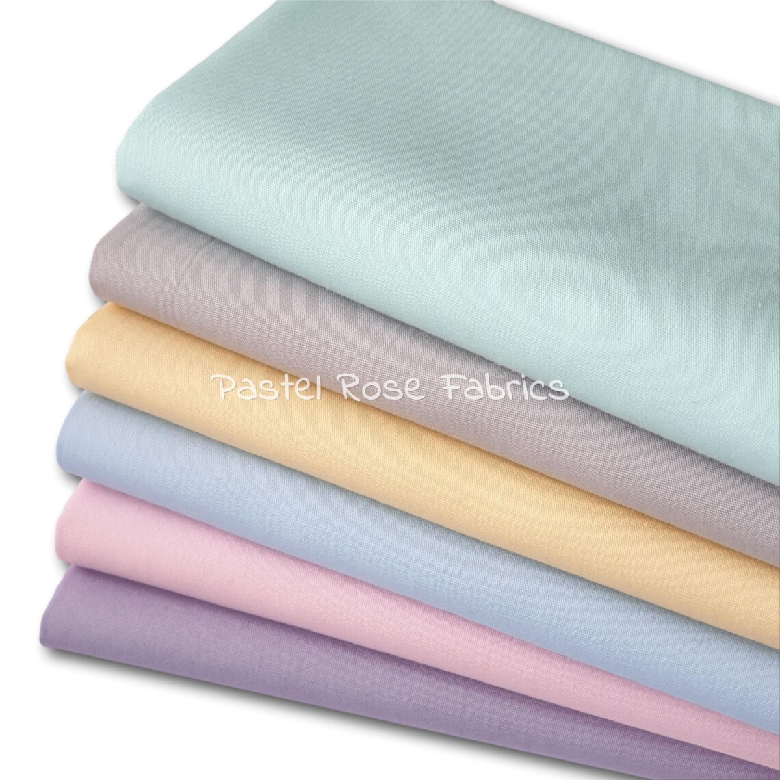 Pastel Polka Dots / Pastel Plain Bundles 100% Cotton Fabric - Etsy