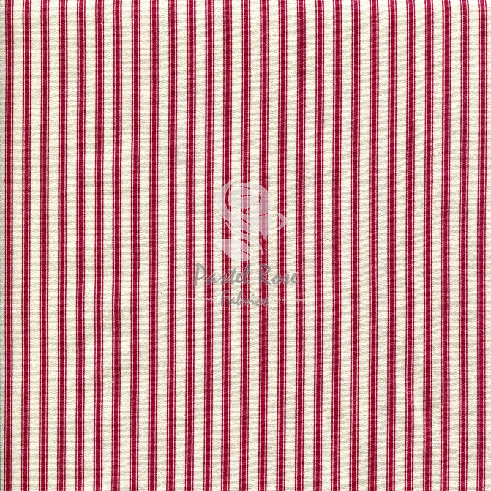 Lovely Ticking Stripes Pattern 100% Cotton Poplin Fabric Rose & Hubble ...
