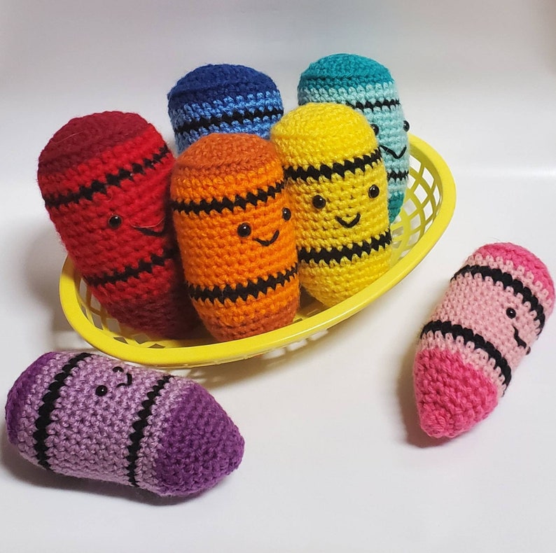 Chunky Crayons | Handmade | Crochet Plushie | Writing Utensil ...