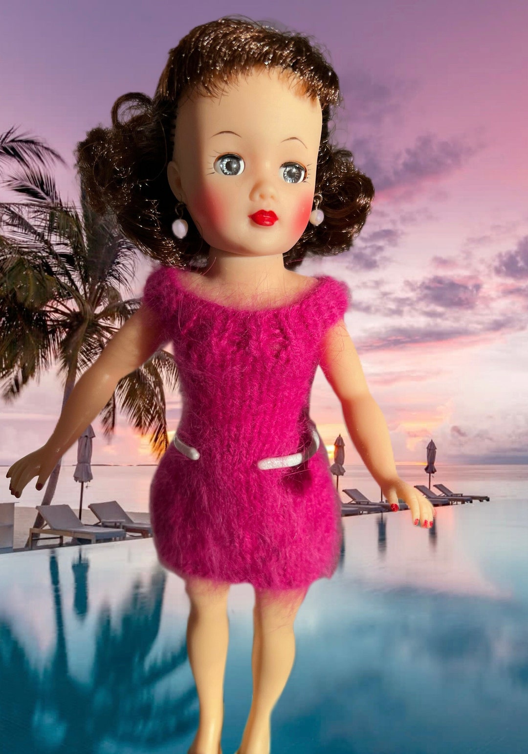 Made to Fit Little Miss Revlon & Skipper - Angora Handknit Sweater ...