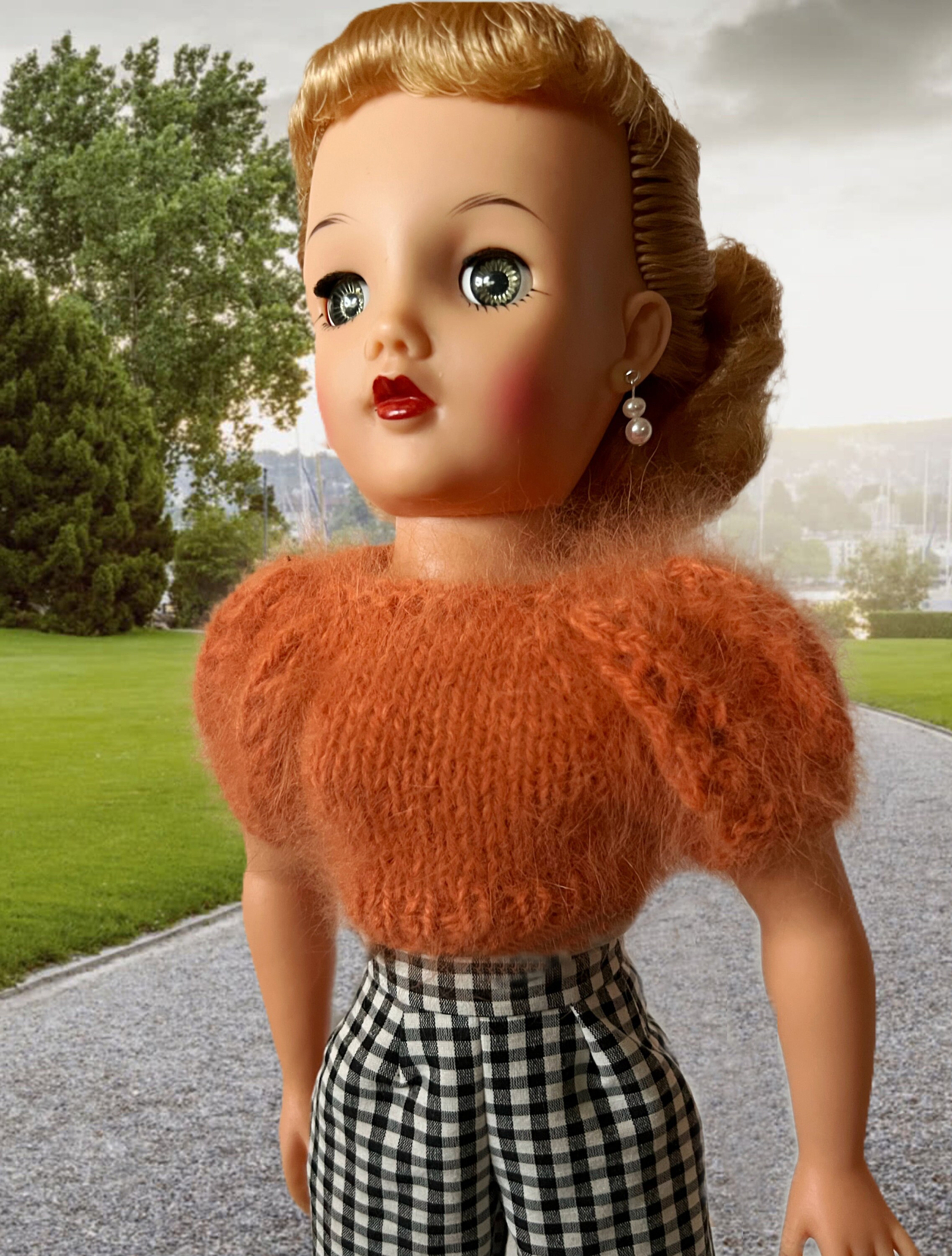 Made to Fit 18 Inch Miss Revlon Doll - Handknit Angora Sweater - Etsy