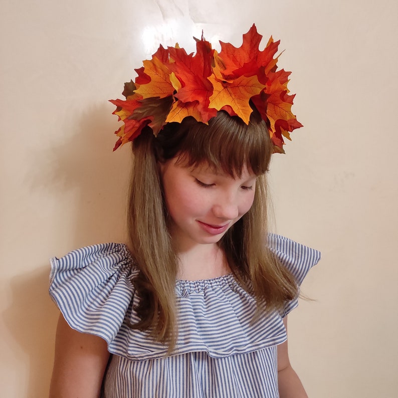Fall Flower Crown With Maple Leaves for Adults, Teens and Kids - Etsy