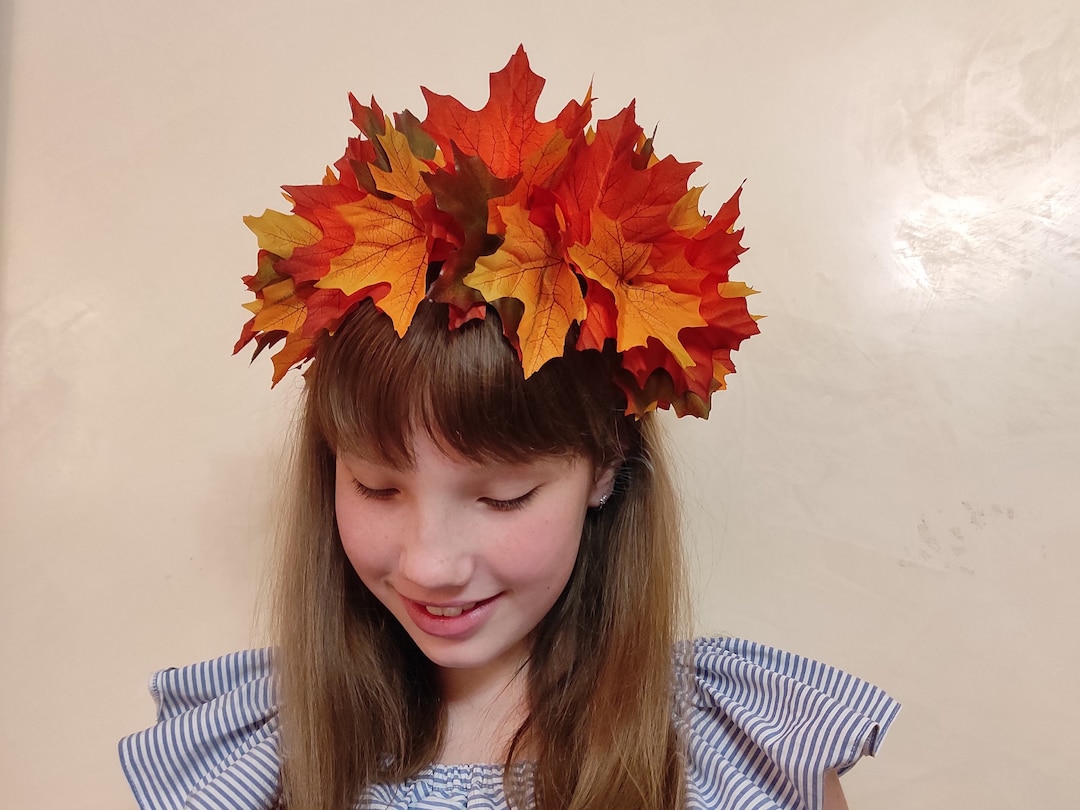 Fall Flower Crown With Maple Leaves for Adults, Teens and Kids - Etsy