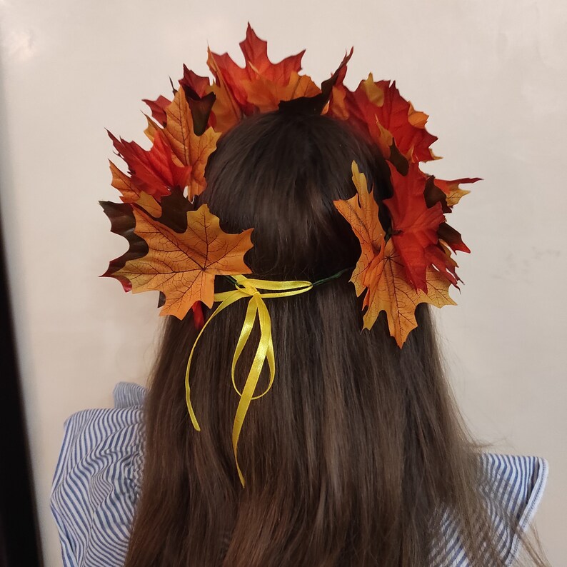 Fall Flower Crown With Maple Leaves for Adults, Teens and Kids - Etsy