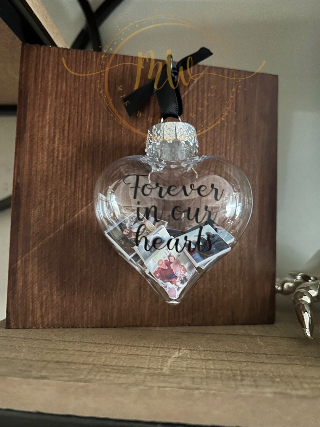 Mini Picture "forever" Heart Ornament in Memoriam Memory Keepsake - Etsy