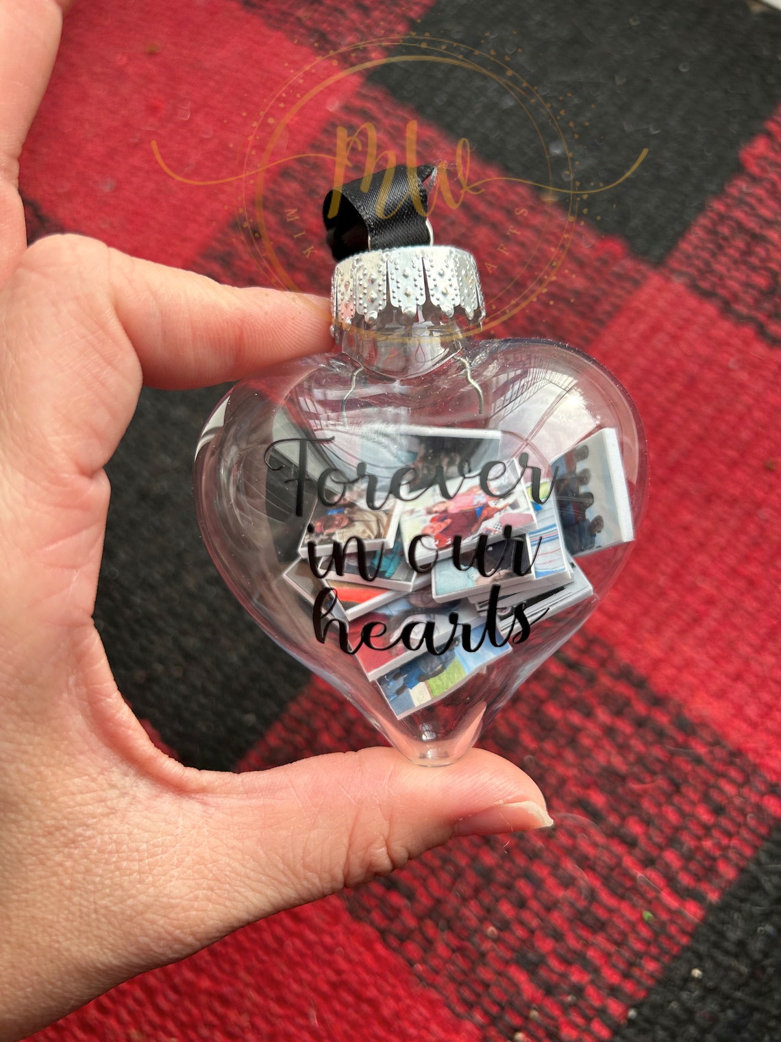Mini Picture "forever" Heart Ornament in Memoriam Memory Keepsake - Etsy