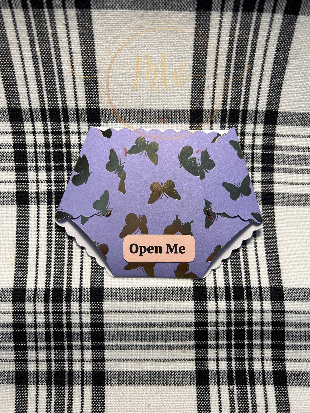 Custom Diaper Card - W/ Message: Gift - Diapers - Etsy