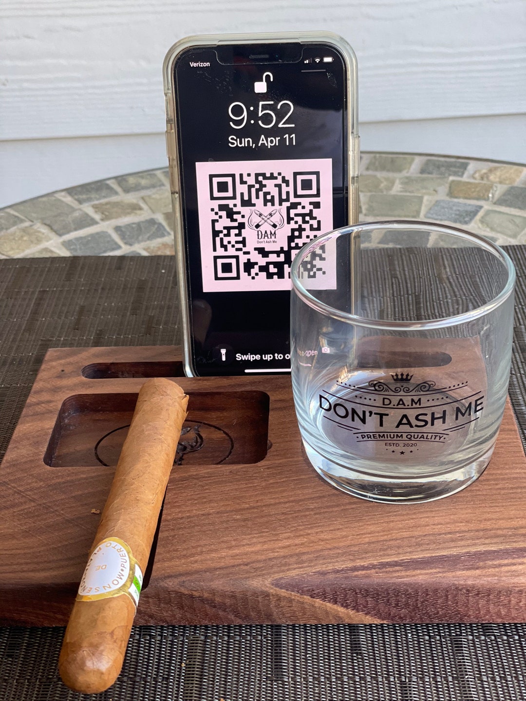 Cigar Ashtray Package Includes Whiskey Glass - Etsy