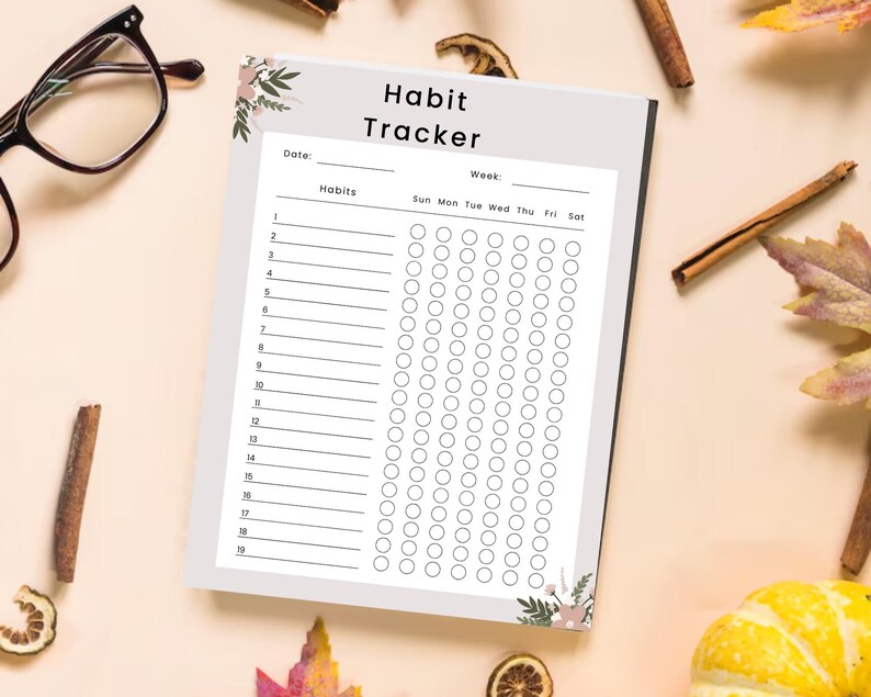Editable Habit Tracker - Printable Daily and Monthly Habit Tracker PDF ...