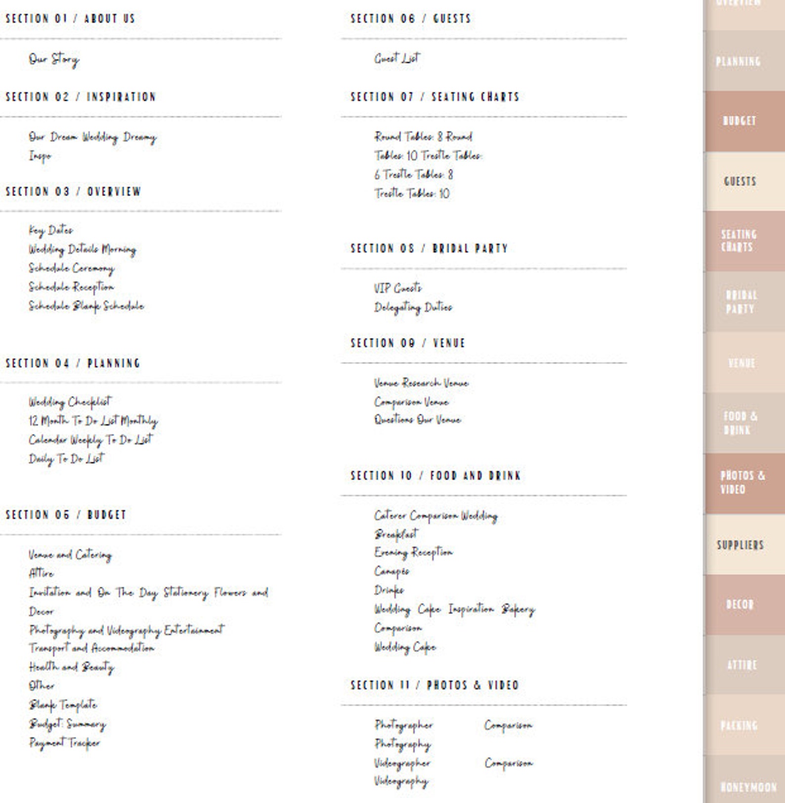 Ultimate Wedding Planner Printable, Minimalist - Etsy