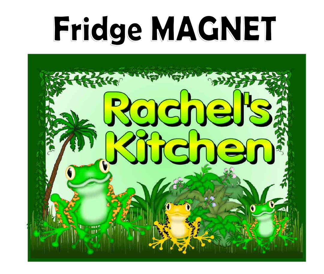 FROGS FROG Kitchen Fridge MAGNET Personalized - Etsy