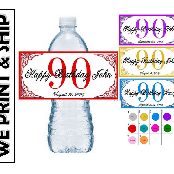 90th Birthday Labels - Etsy
