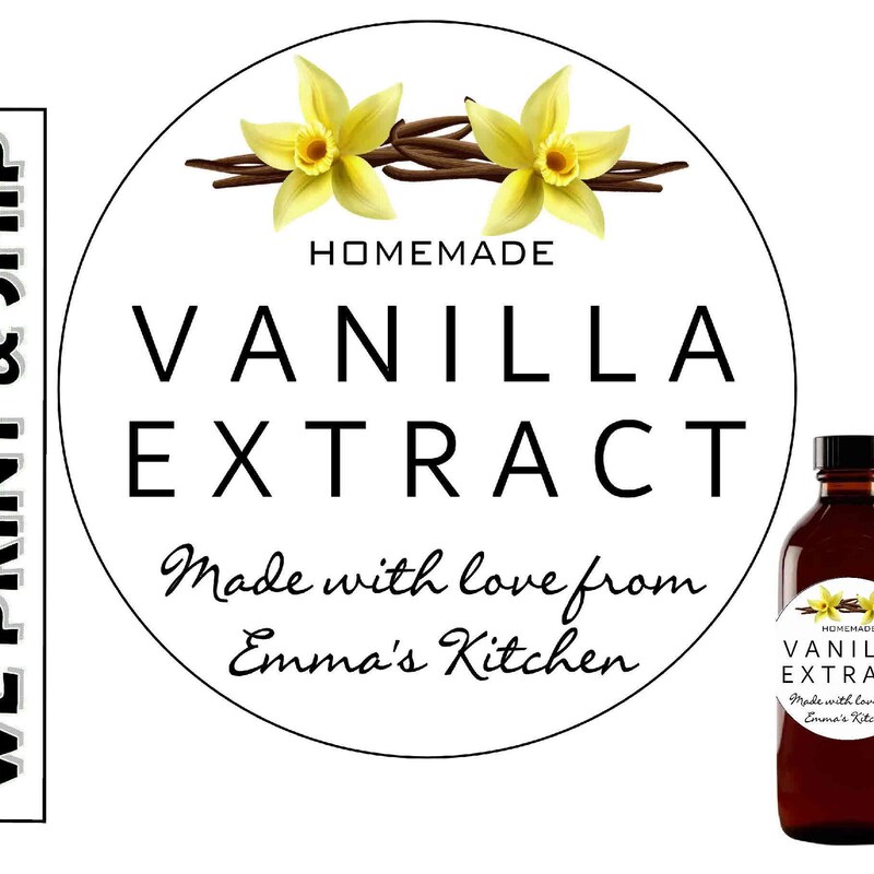 Vanilla Extract Labels - Etsy