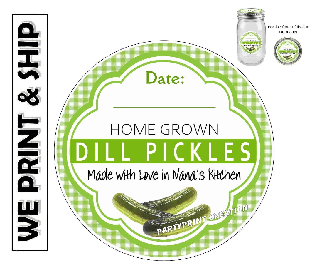 Personalized PICKELS CANNING Labels for Mason Jars Ball Jars - Etsy