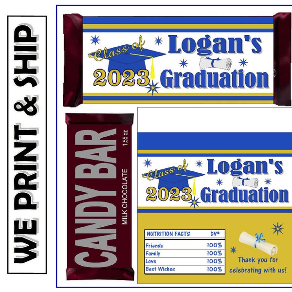 Graduation Candy Labels - Etsy
