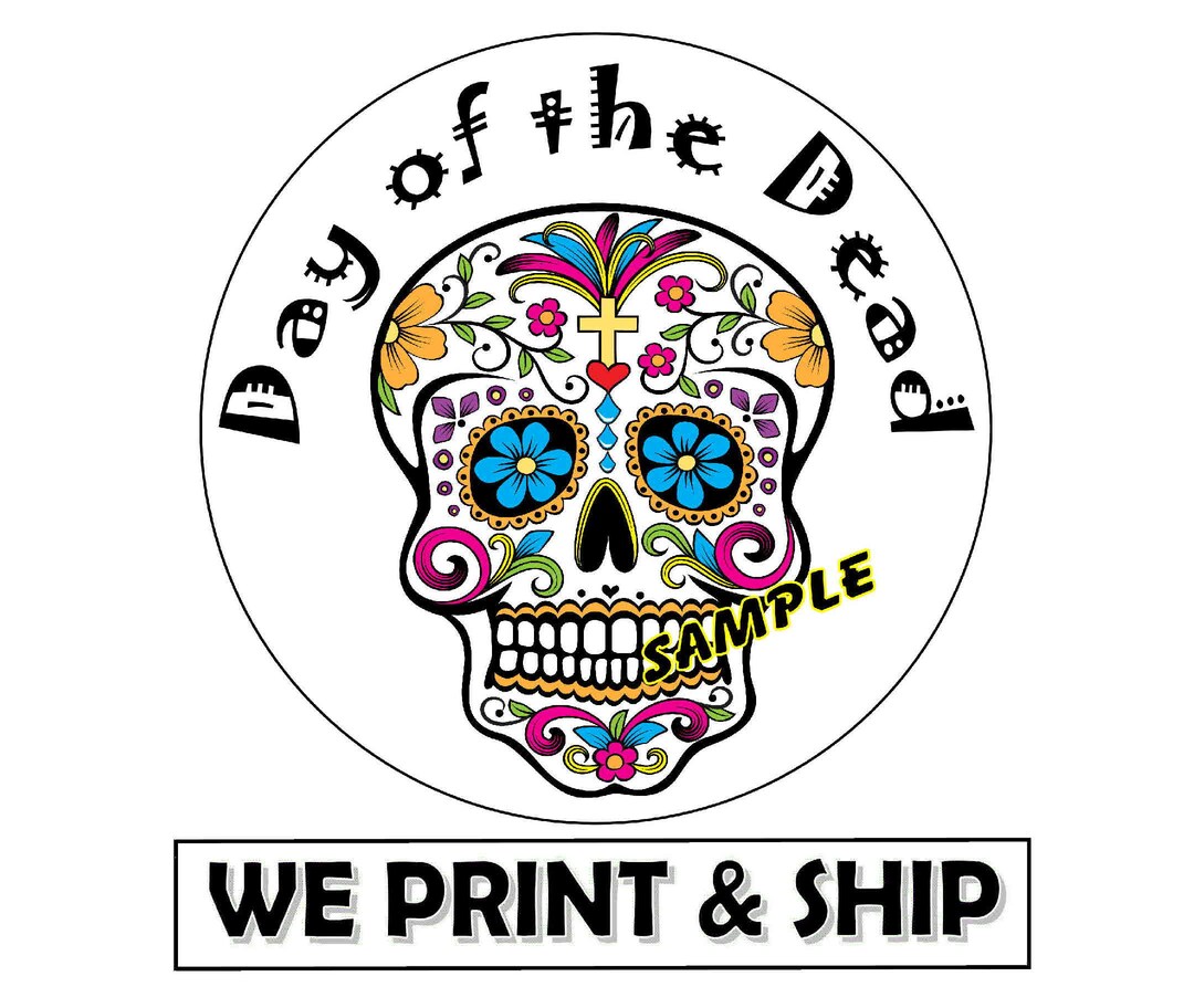DAY of the DEAD STICKERS Labels Party Favors Celebration - Etsy