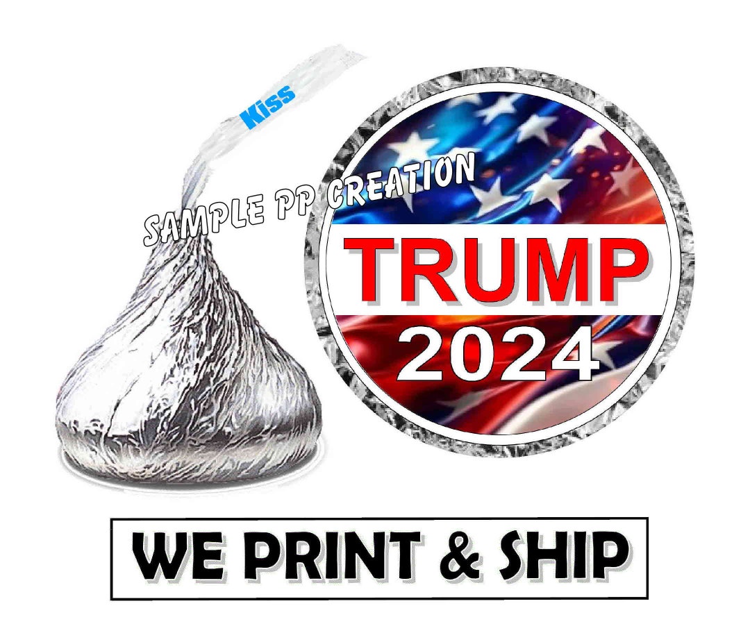 TRUMP 2024 REPUBLICAN Chocolate Candy Kiss Kisses Labels Stickers - Etsy