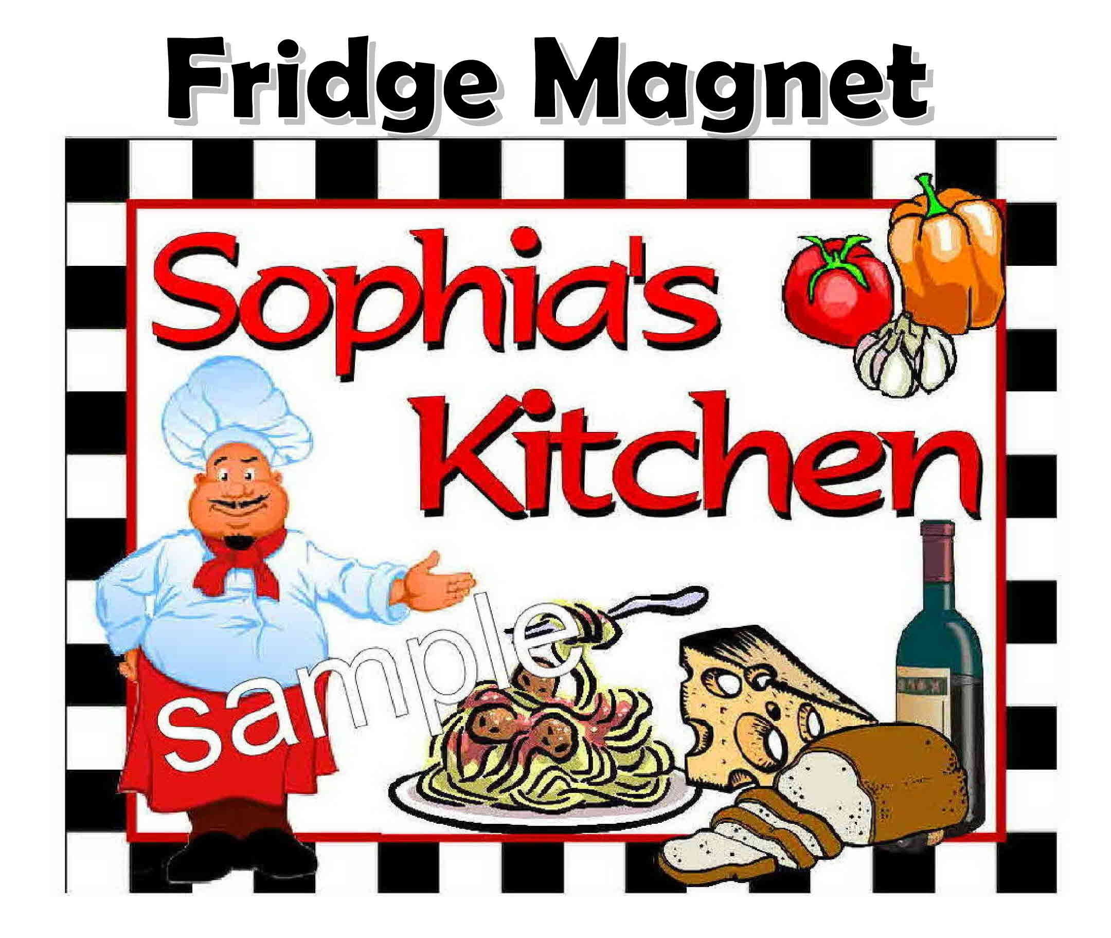 FAT CHEF Kitchen Fridge MAGNET Personalized - Etsy