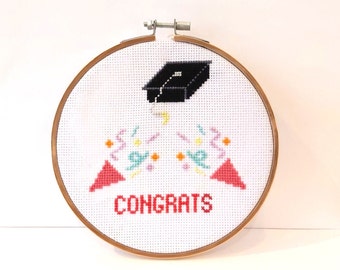 Graduation Hat Cross Stitch Pattern - Etsy