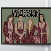 Maneskin Print Poster Art Fanart Måneskin Eurovision Italian - Etsy