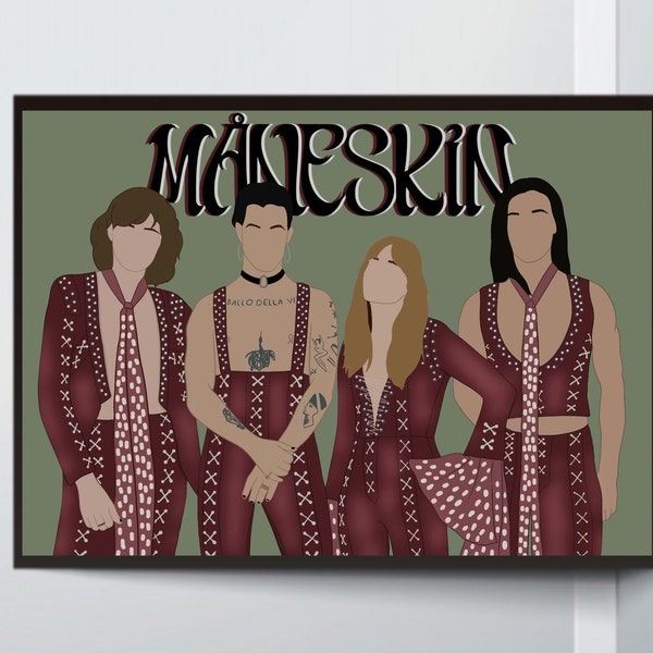 Maneskin Art Poster - Etsy UK