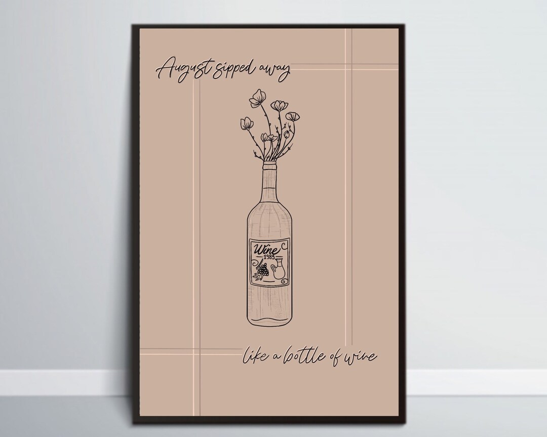 Taylor Swift August Folklore Poster Singer Print Wall Art Original ...