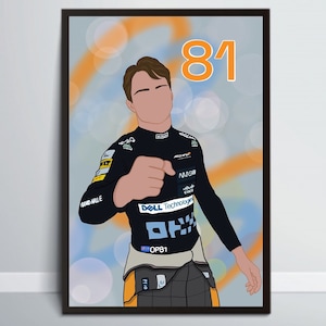 Oscar Piastri OP81 81 Mclaren F1 Formula 1 One Merch Poster Print Art ...