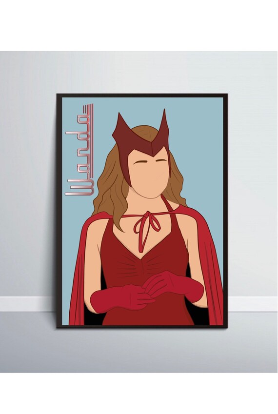 Wanda Print Poster Avengers Marvel Mcu Wandavision Vision | Etsy UK