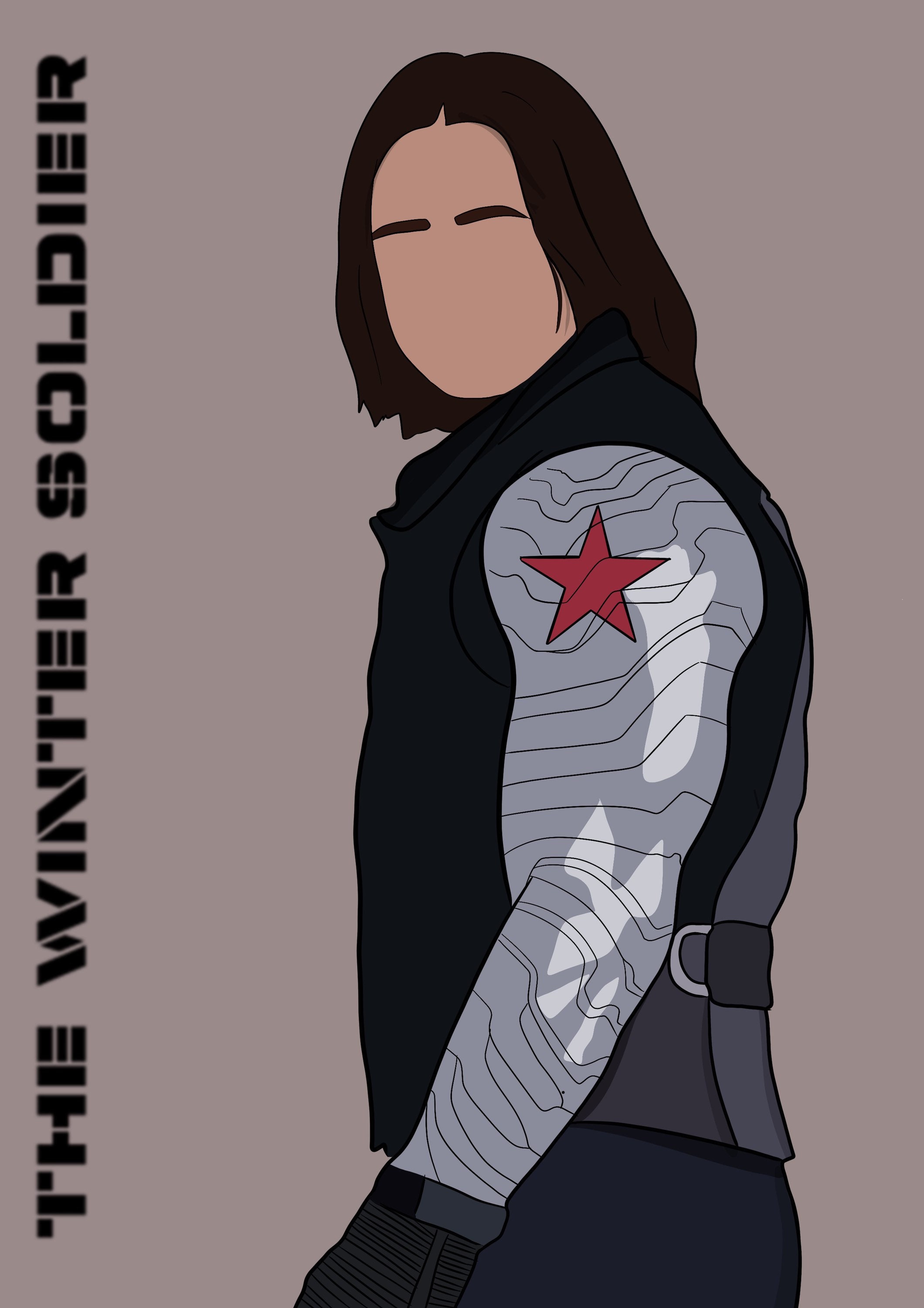 Winter Soldier Print Marvel Mcu Art Poster Avengers Bucky | Etsy UK