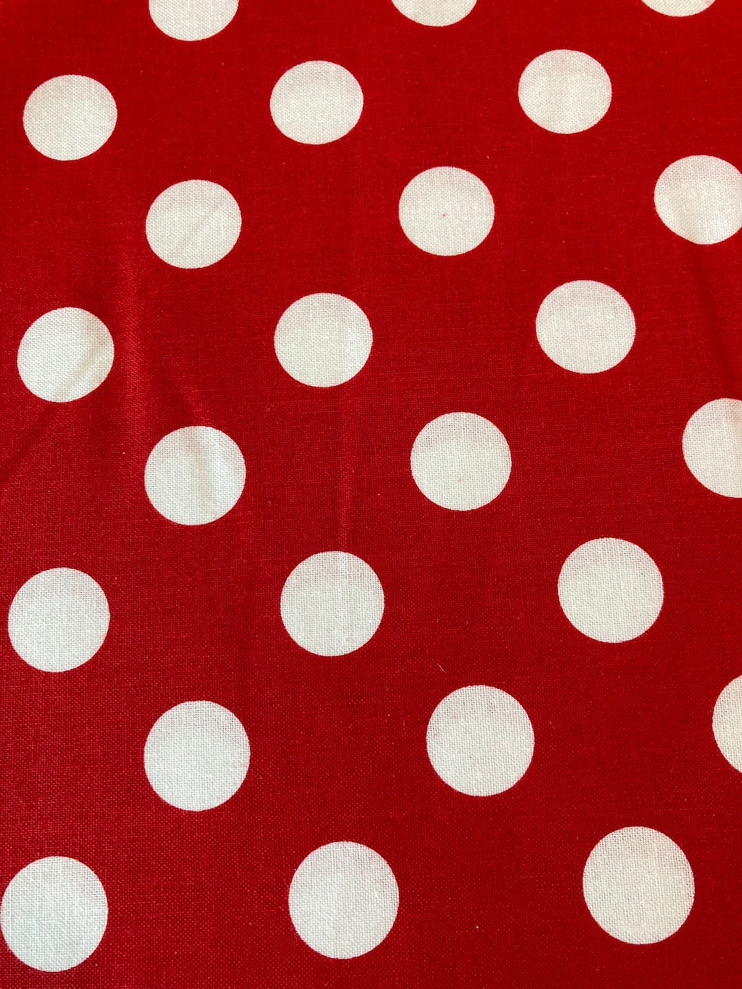 White 3/4 Inch Dots on Red From Riley Blake Designs a Rare Find Sold in ...